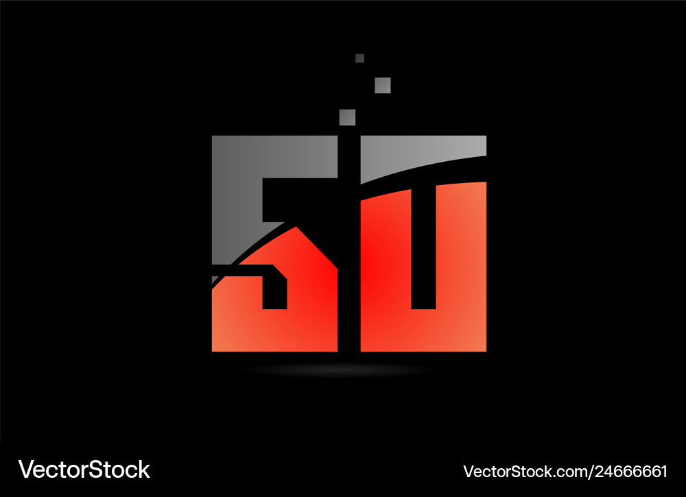Orange grey on black background number 50 Vector Image