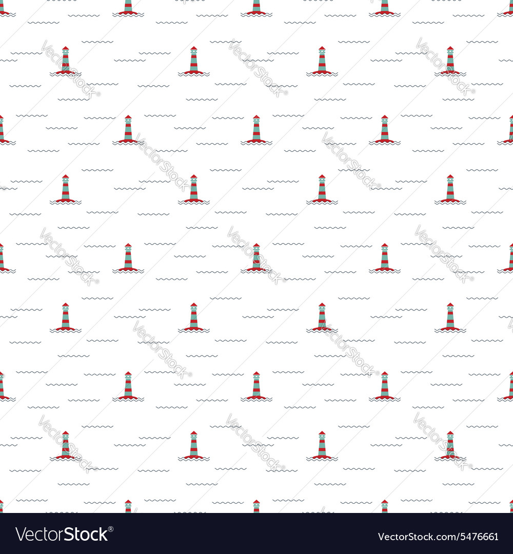 Pattern lighthouse Royalty Free Vector Image - VectorStock