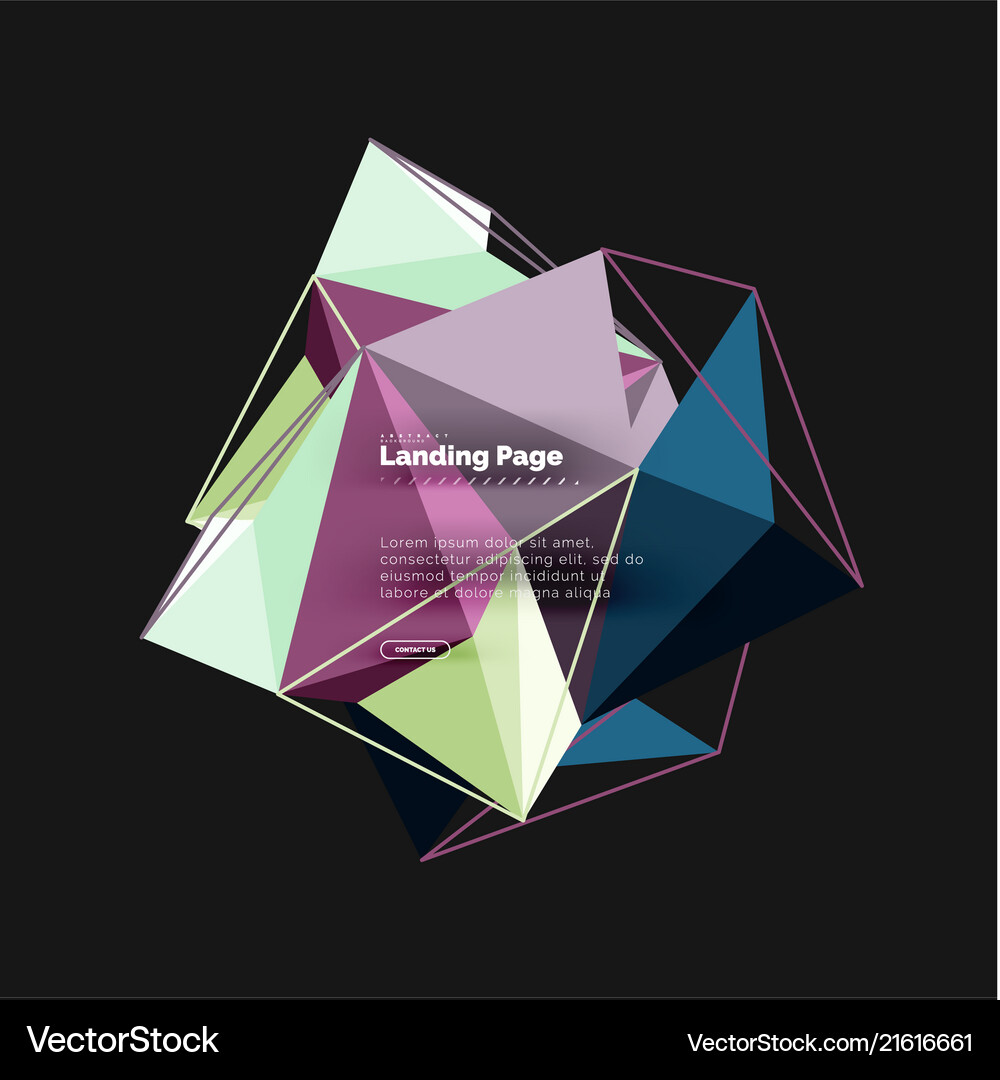 Polygonal geometric design abstract shape made Vector Image