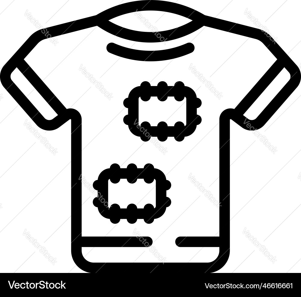 Poverty shirt icon outline poor man Royalty Free Vector