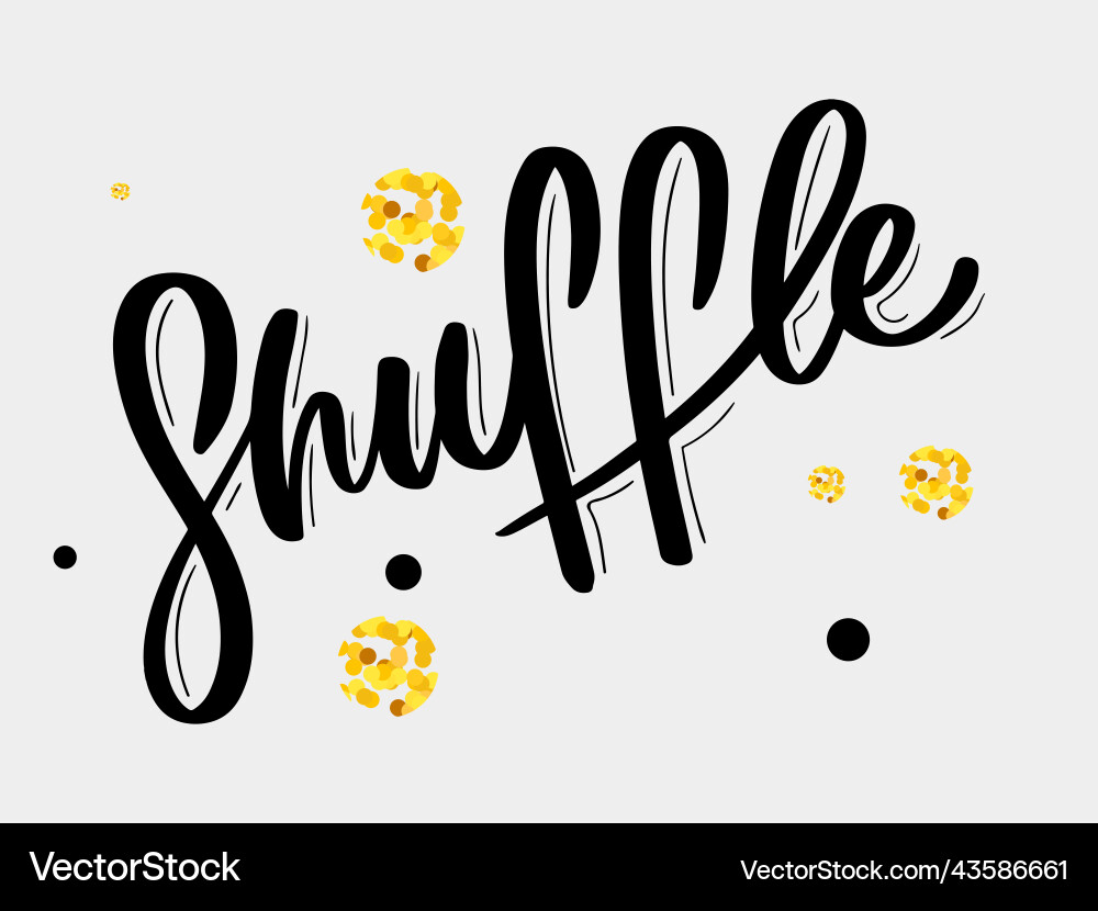 Shuffle dance letter abstract modern art design Vector Image