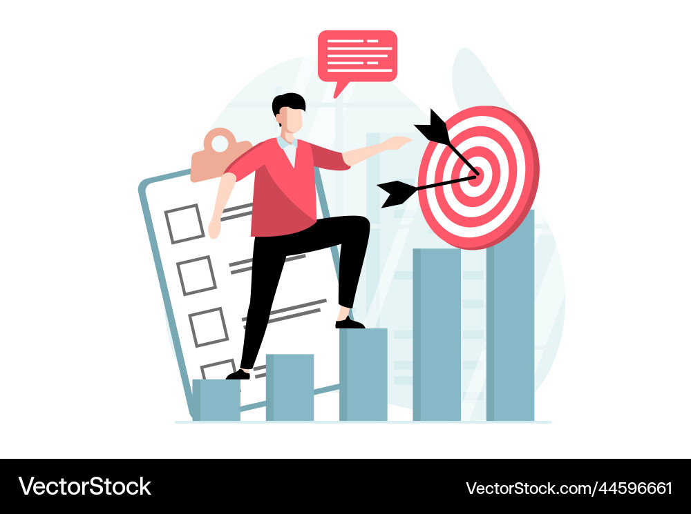 Strategic planning concept with people scene Vector Image