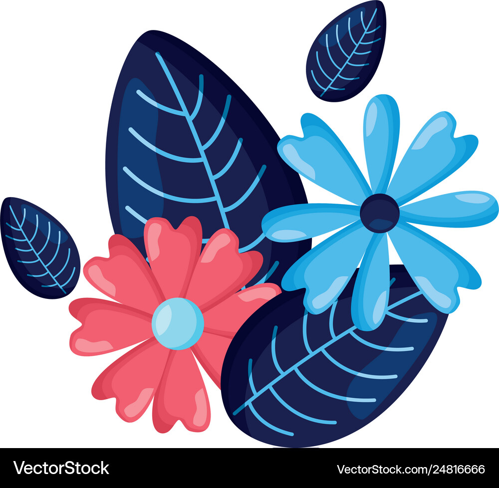 Arrangement floral flowers Royalty Free Vector Image