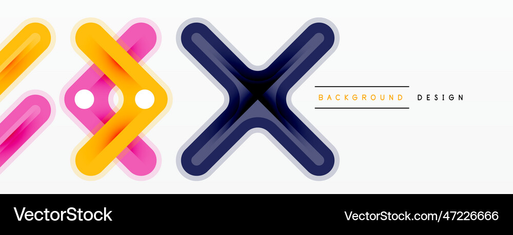 Cross line background minimal geometric template Vector Image