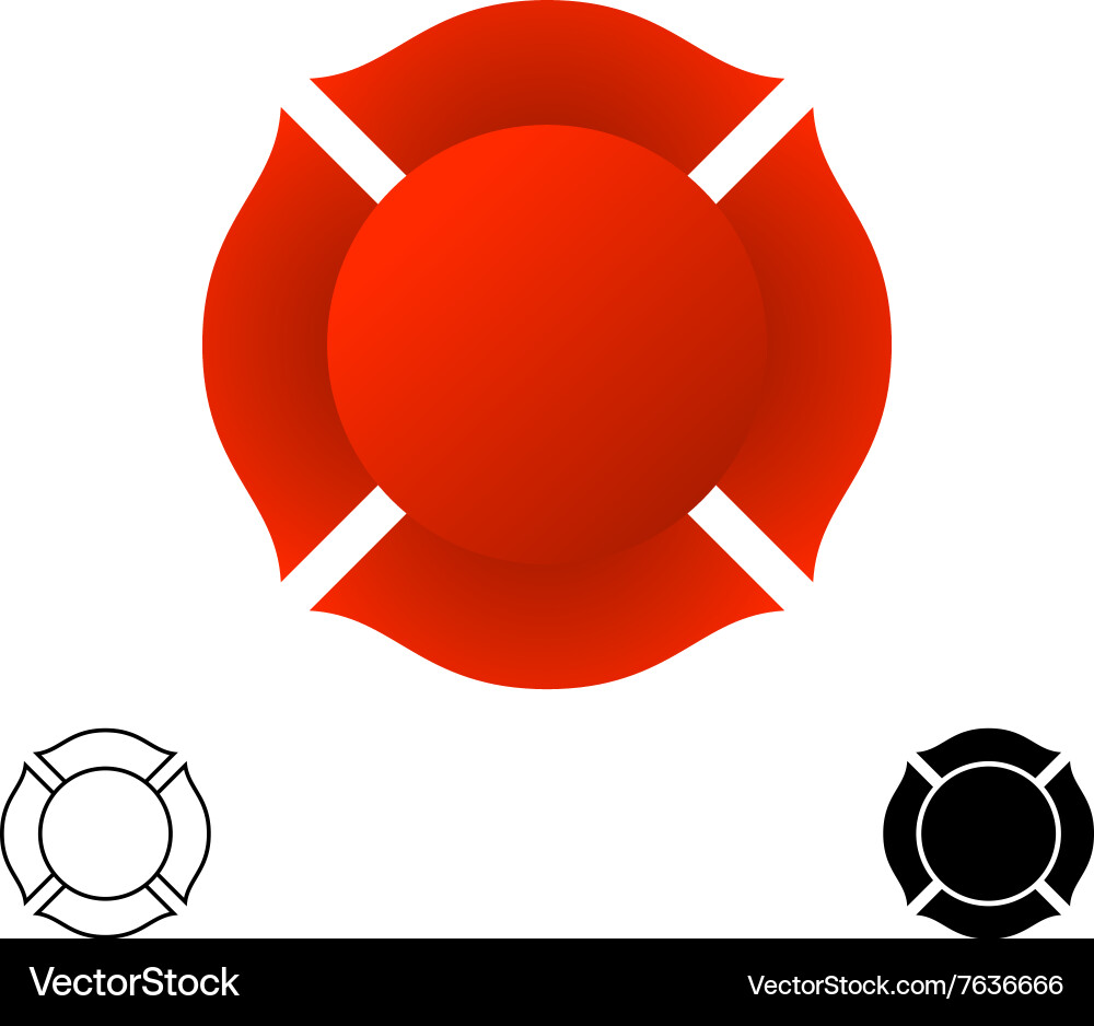 Firefighter emblem background silhouette red color