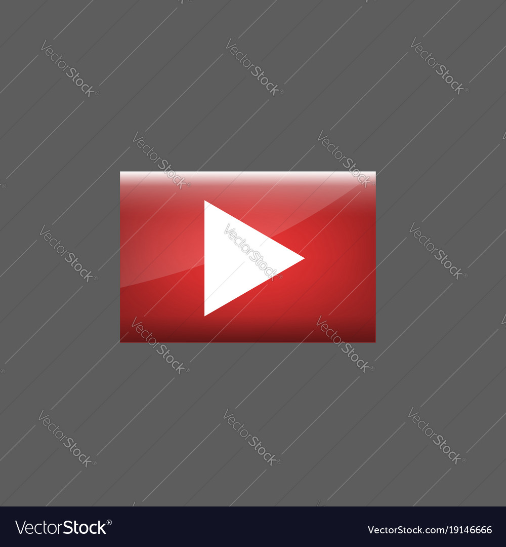 Red play button Royalty Free Vector Image - VectorStock