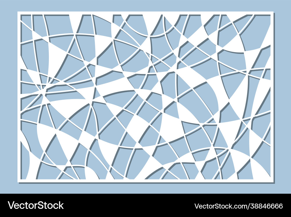 Set decorative card for cutting mosaic line Vector Image