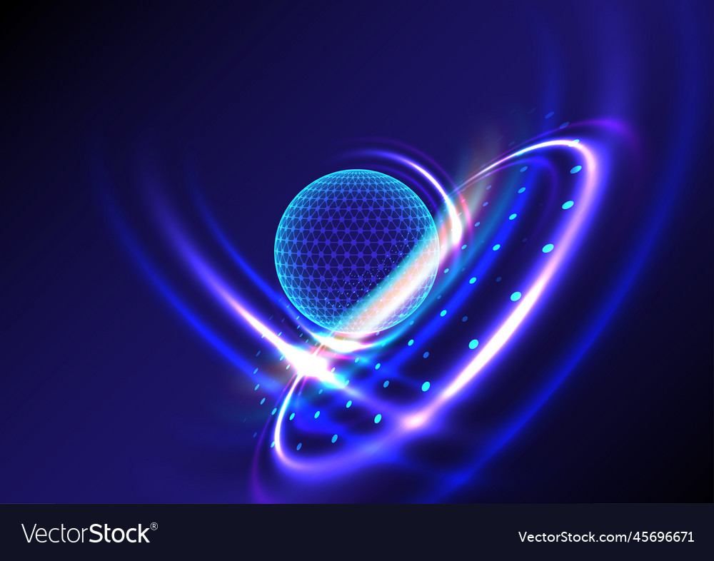 Abstract 3d hexagon sphere technology Royalty Free Vector