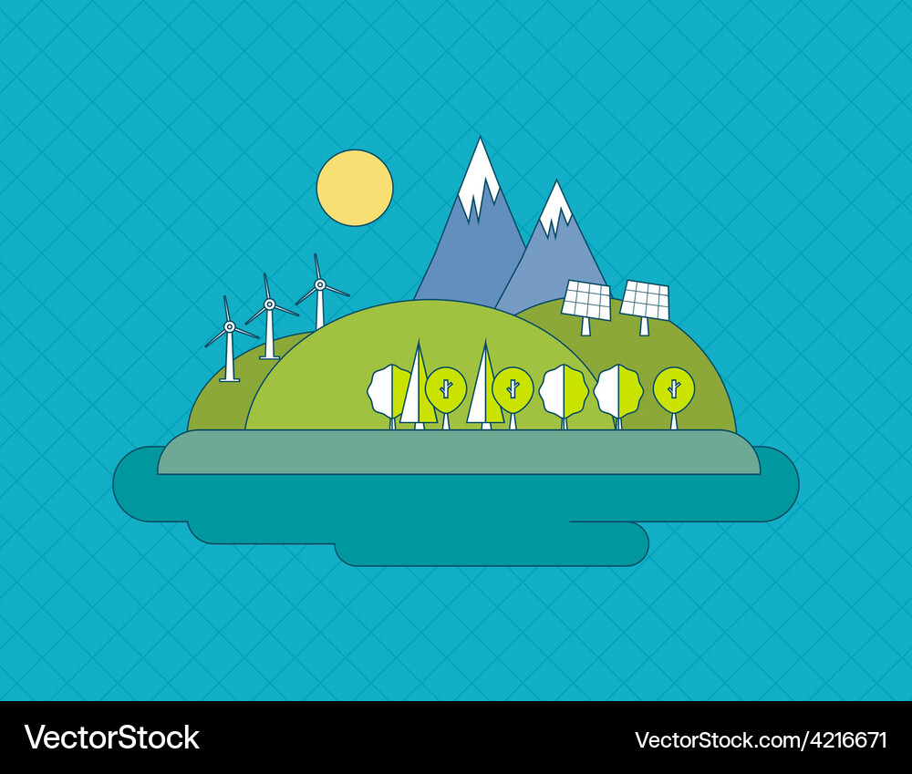 Concept of green energy Royalty Free Vector Image