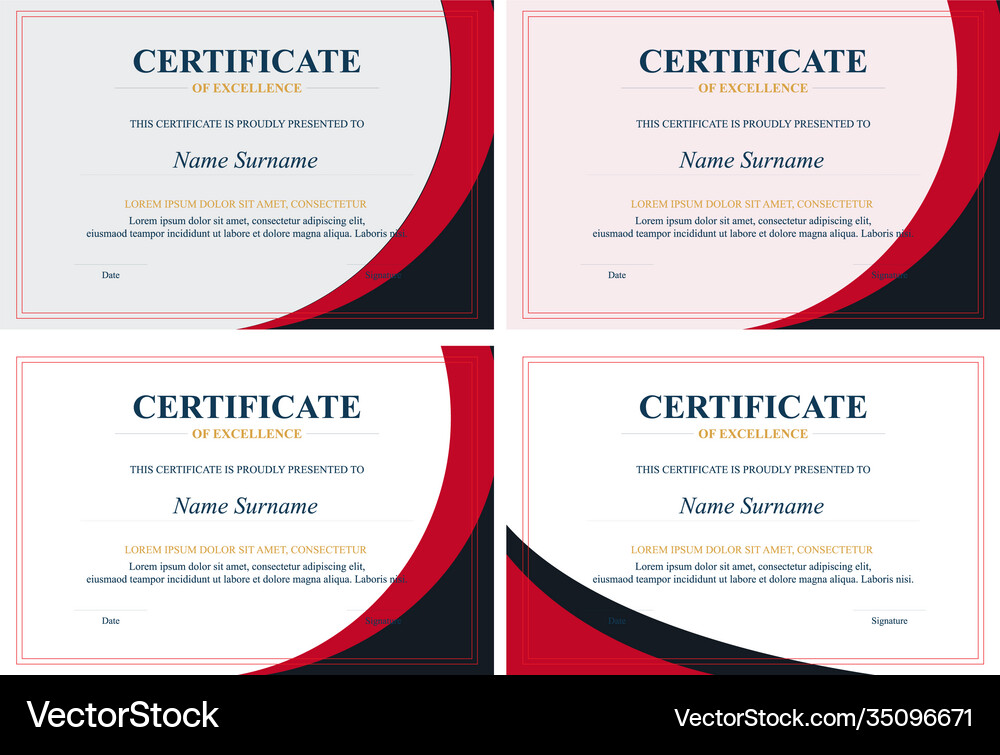 Creative certificate appreciation award Royalty Free Vector