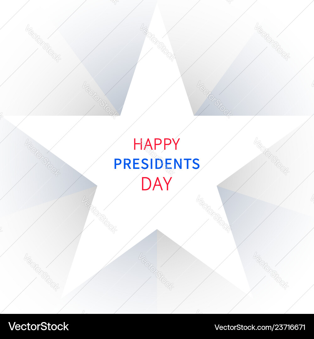 Happy presidents day greeting banner Royalty Free Vector