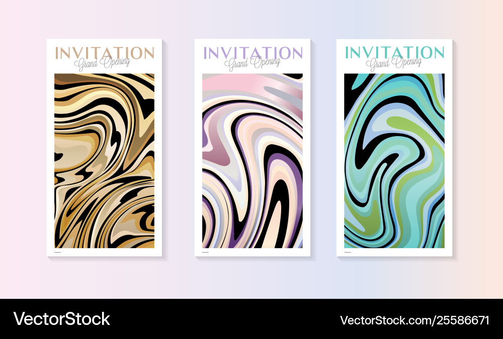 Invitation card template with bright colorful Vector Image