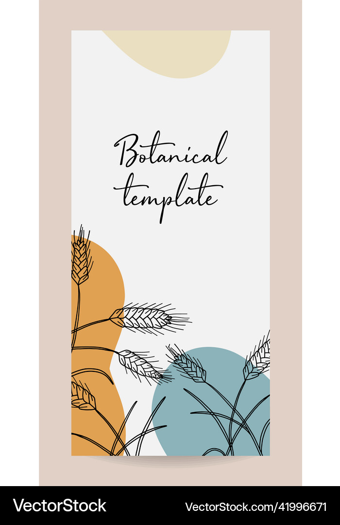 Minimalist invitation card template design floral Vector Image