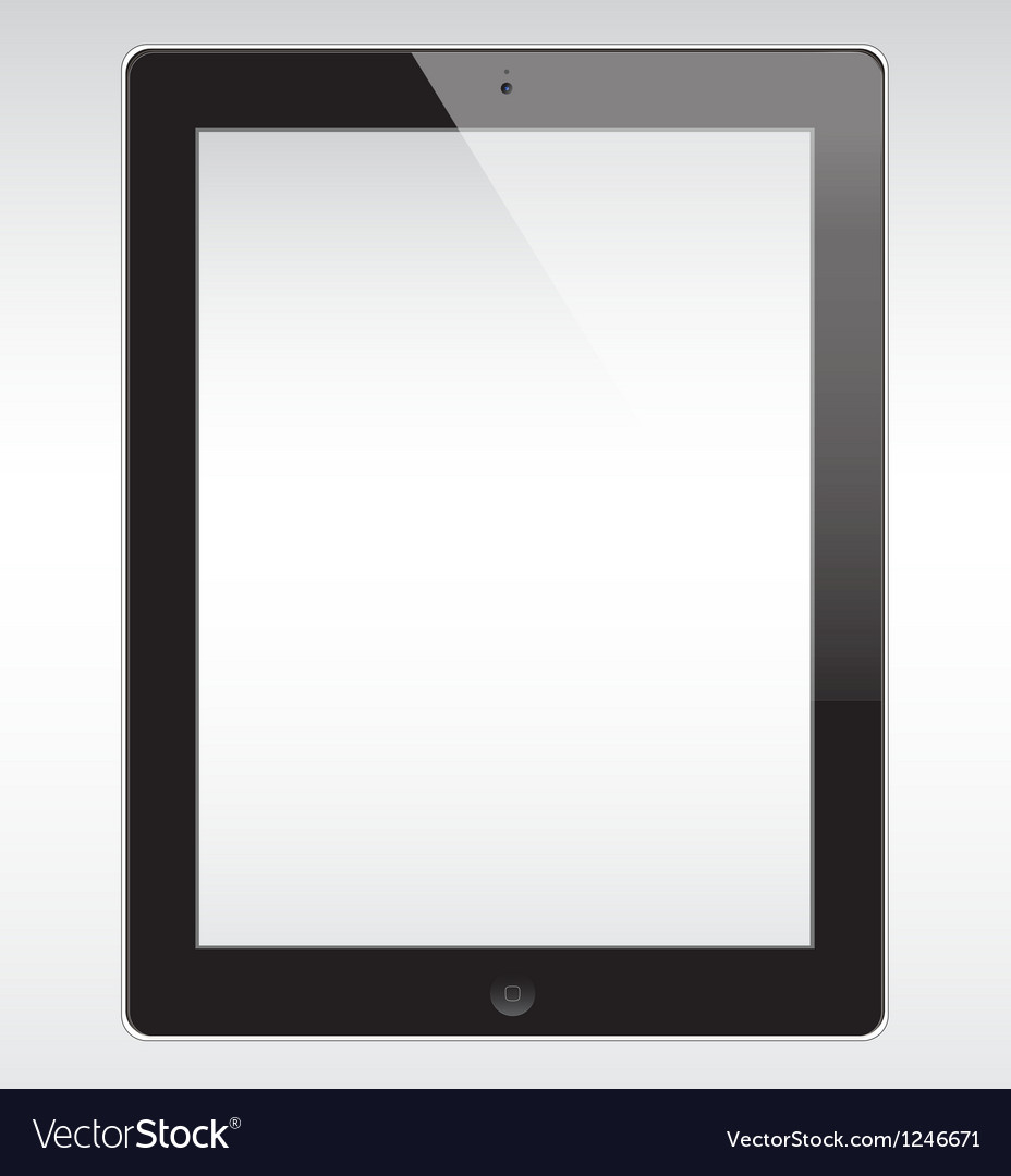 Realistic table pc template Royalty Free Vector Image