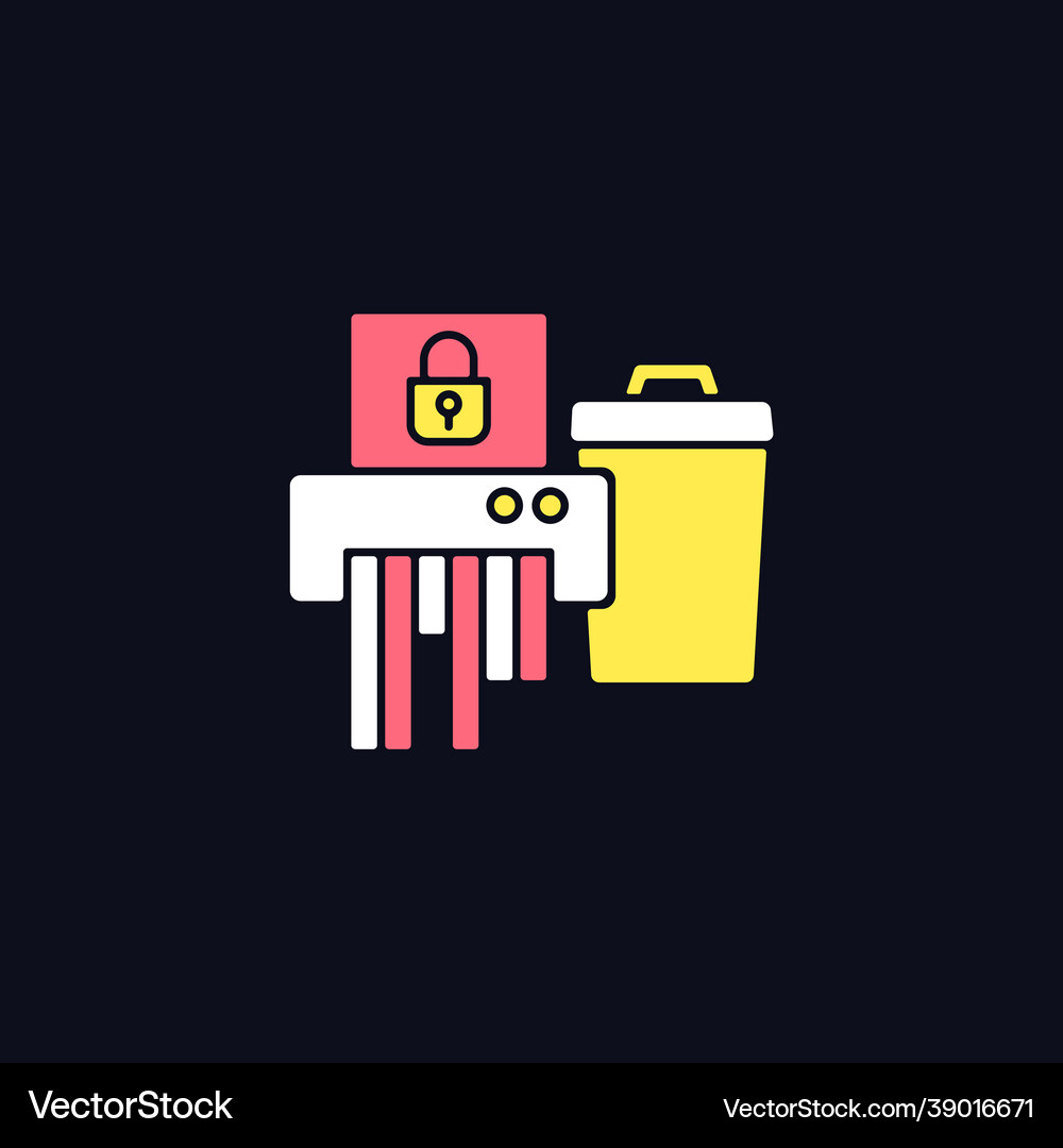 Sensitive information disposal rgb color icon Vector Image