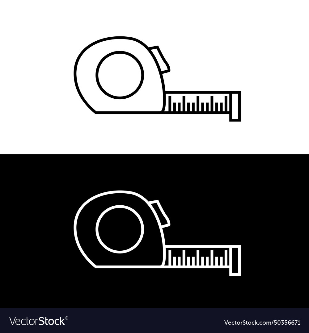 Tape Measure Ruler Line Icon Royalty Free Vector Image