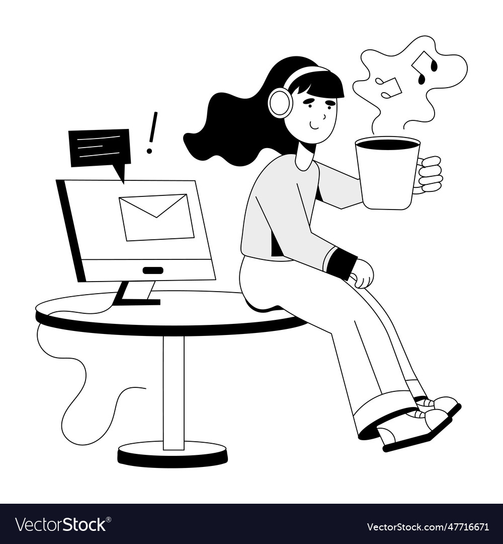 Work break Royalty Free Vector Image - VectorStock