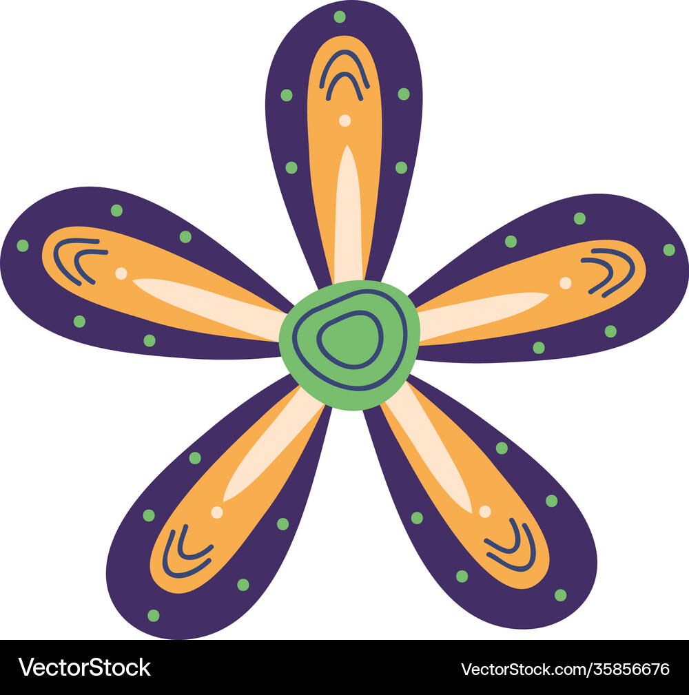 Abstract beautiful flower icon colorful design Vector Image