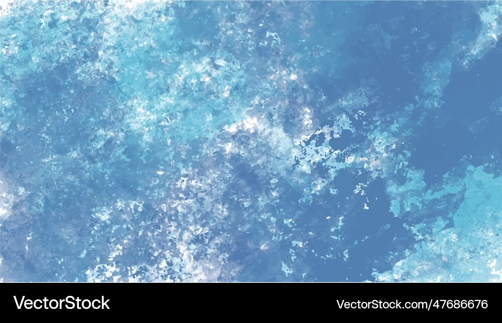 Abstract blue watercolor backgroundhand painted Vector Image