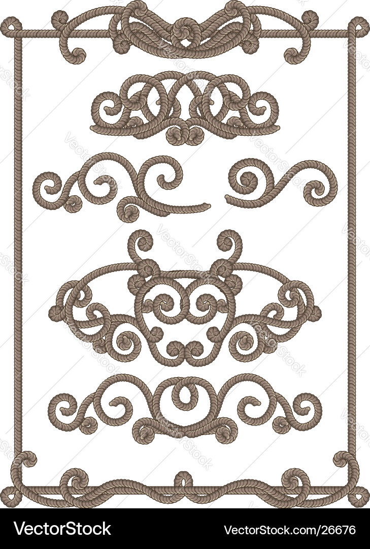 Cord frame Royalty Free Vector Image - VectorStock