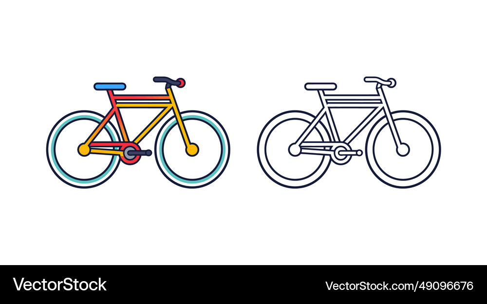 Cycling adventure clipart Royalty Free Vector Image
