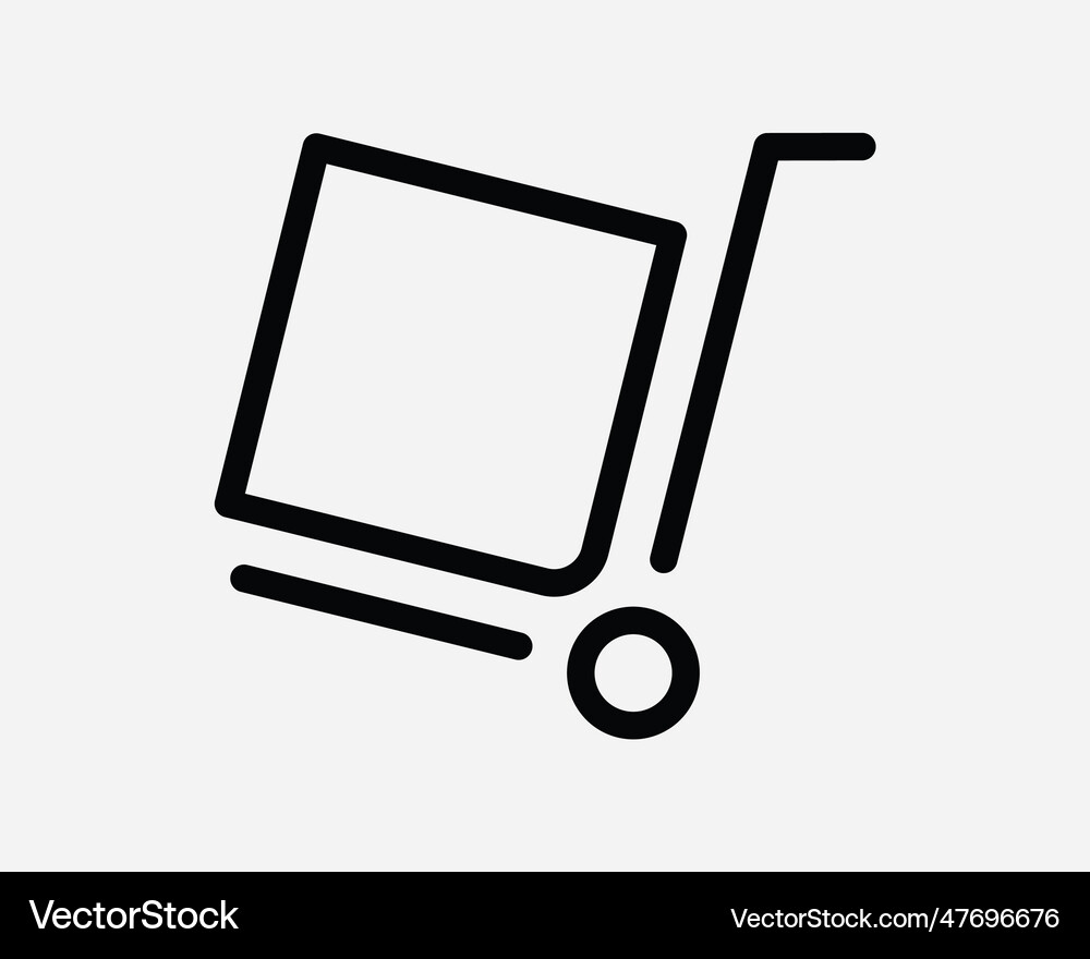 Hand trolley icon sign symbol delivery cargo load Vector Image