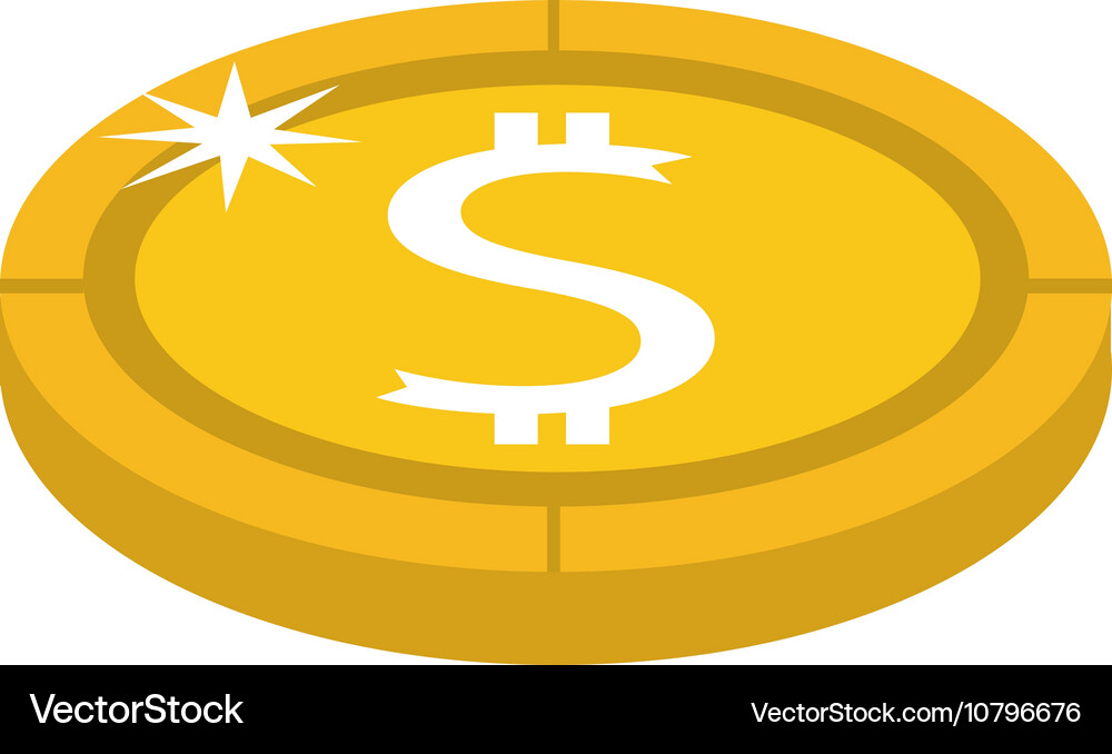 Money coins finance icon Royalty Free Vector Image
