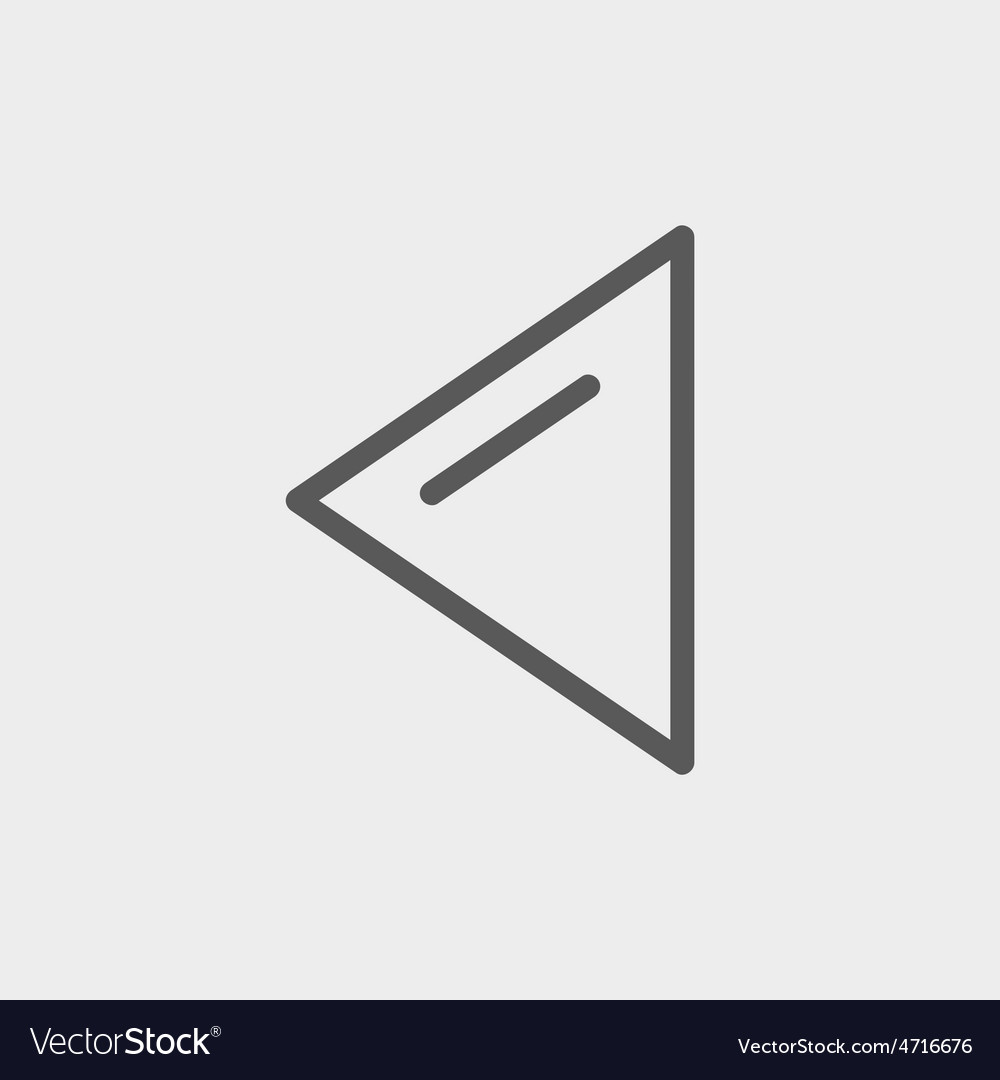 Playback button thin line icon Royalty Free Vector Image