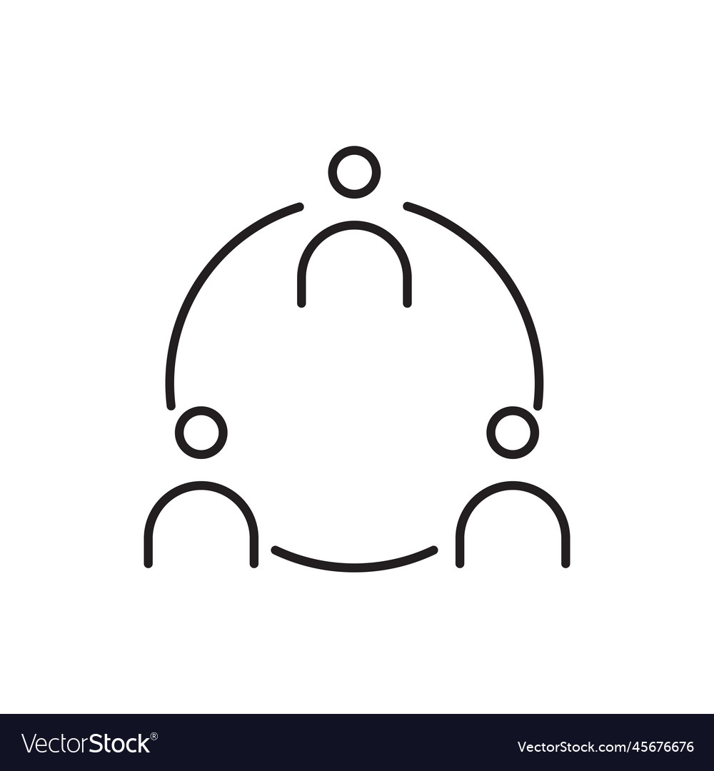Teamwork circle icon Royalty Free Vector Image