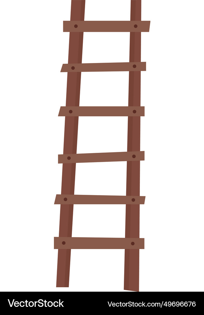 Wooden ladder equipment Royalty Free Vector Image