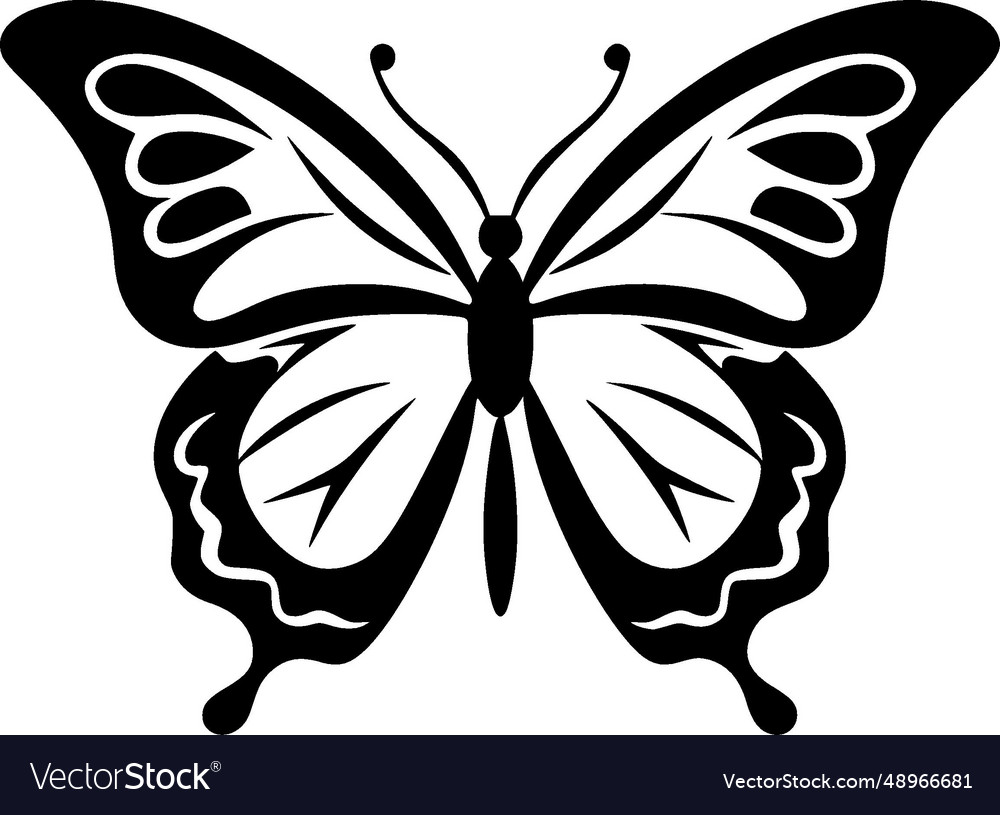Butterfly - minimalist and simple silhouette Vector Image Butterfly - minimalist and simple silhouette Vector Image