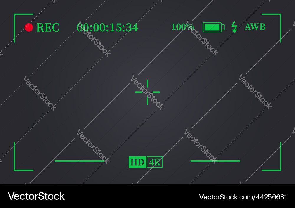 Camera viewfinder frame video or photo focus Vector Image