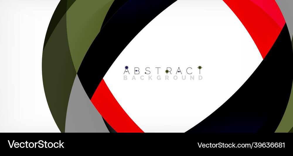 Color circle shapes minimal geometric background Vector Image