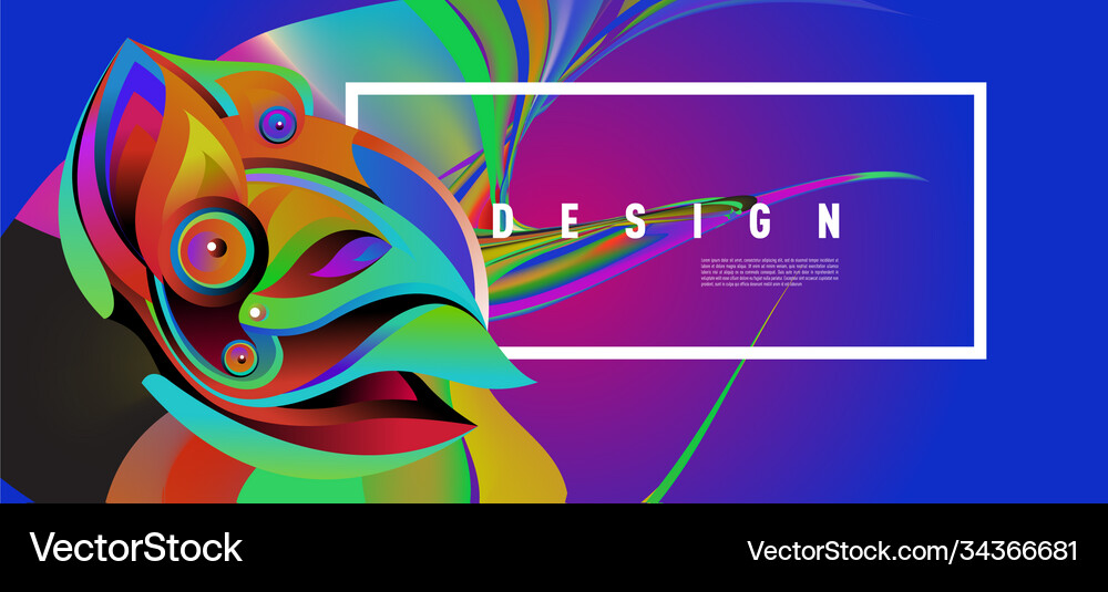 Colorful abstract banner template with dummy text Vector Image