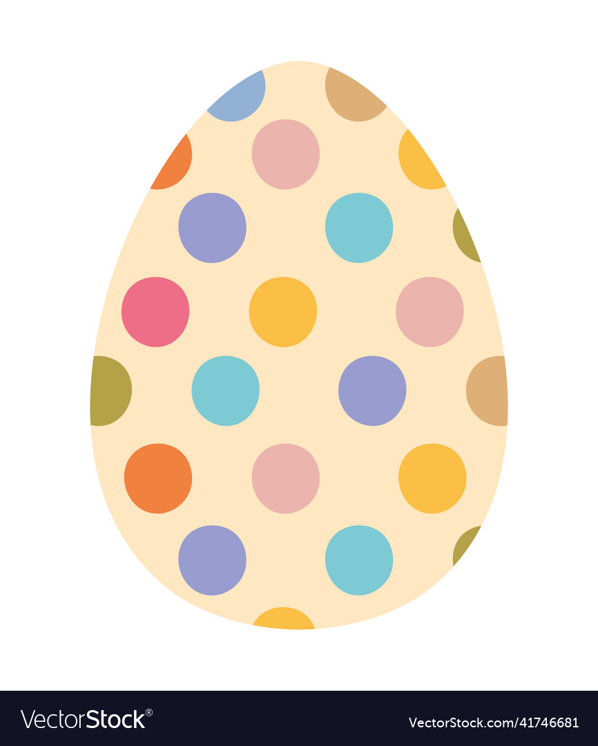 Cute easter egg design Royalty Free Vector Image