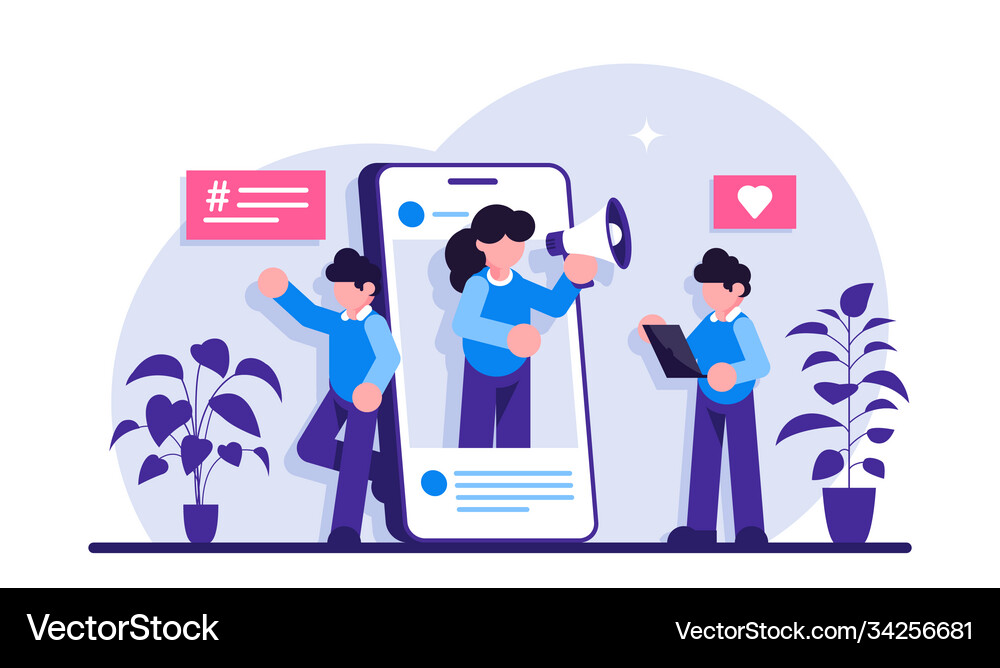Digital marketing promotion communication topics Vector Image