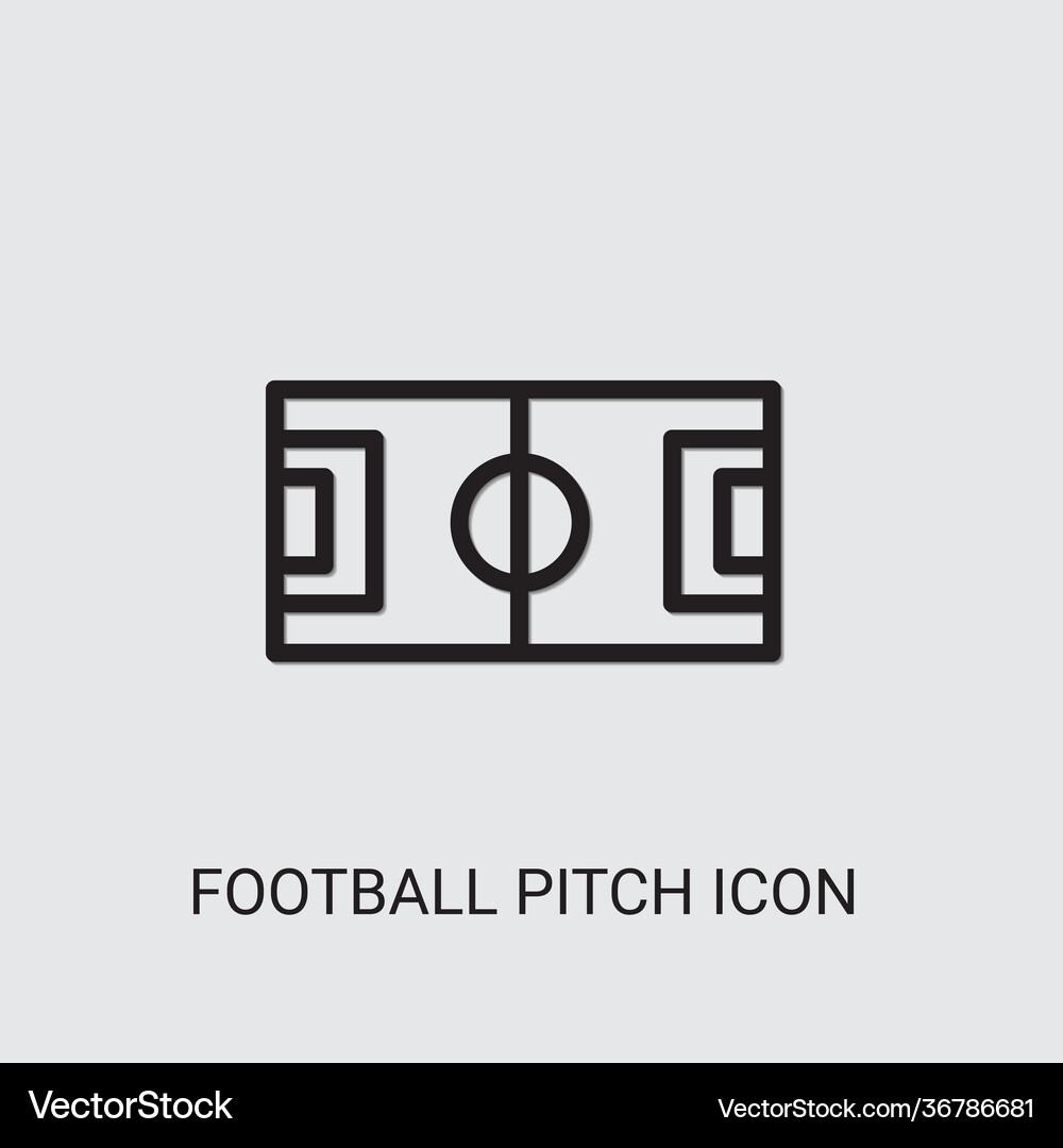 Fußball-Pitch-Symbol Lizenzfreies Vektorbild