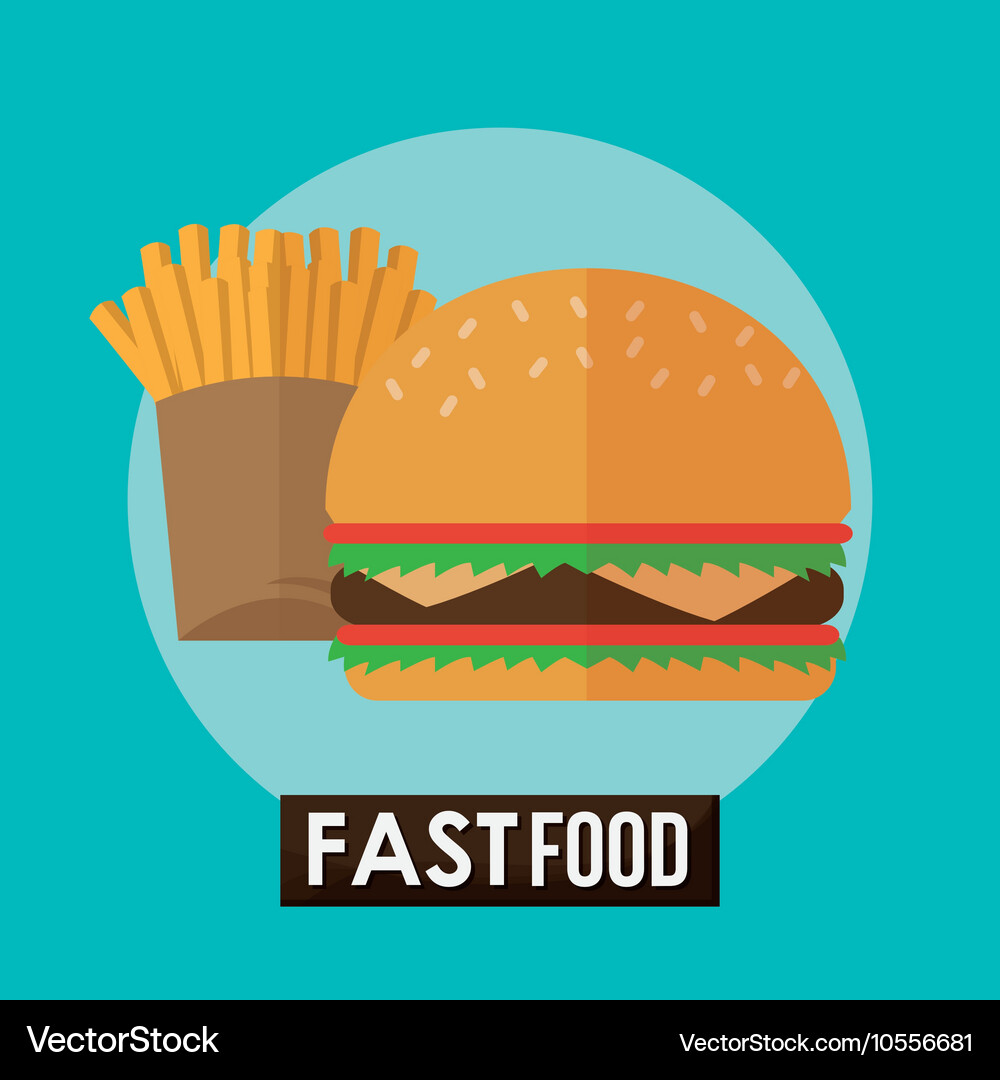 Hamburger and fast food design Royalty Free Vector Image