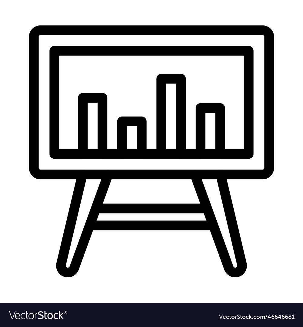 Presentation thick line icon for personal Vector Image