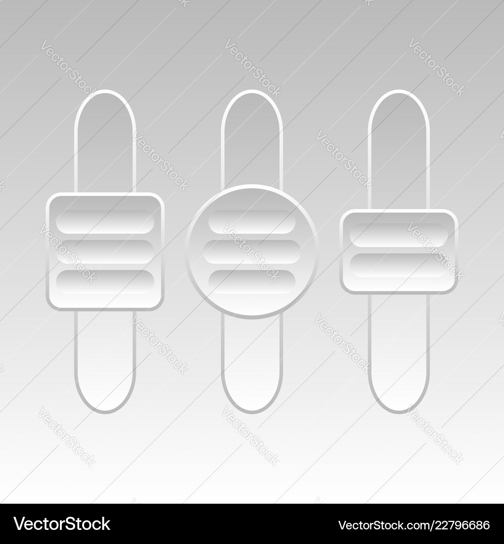 Adjusters or switches sliding buttons Royalty Free Vector