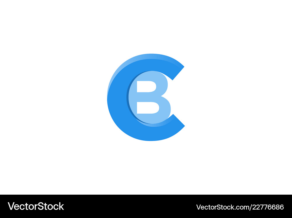 Letter b c logo designs inspiration isolated Vector Image