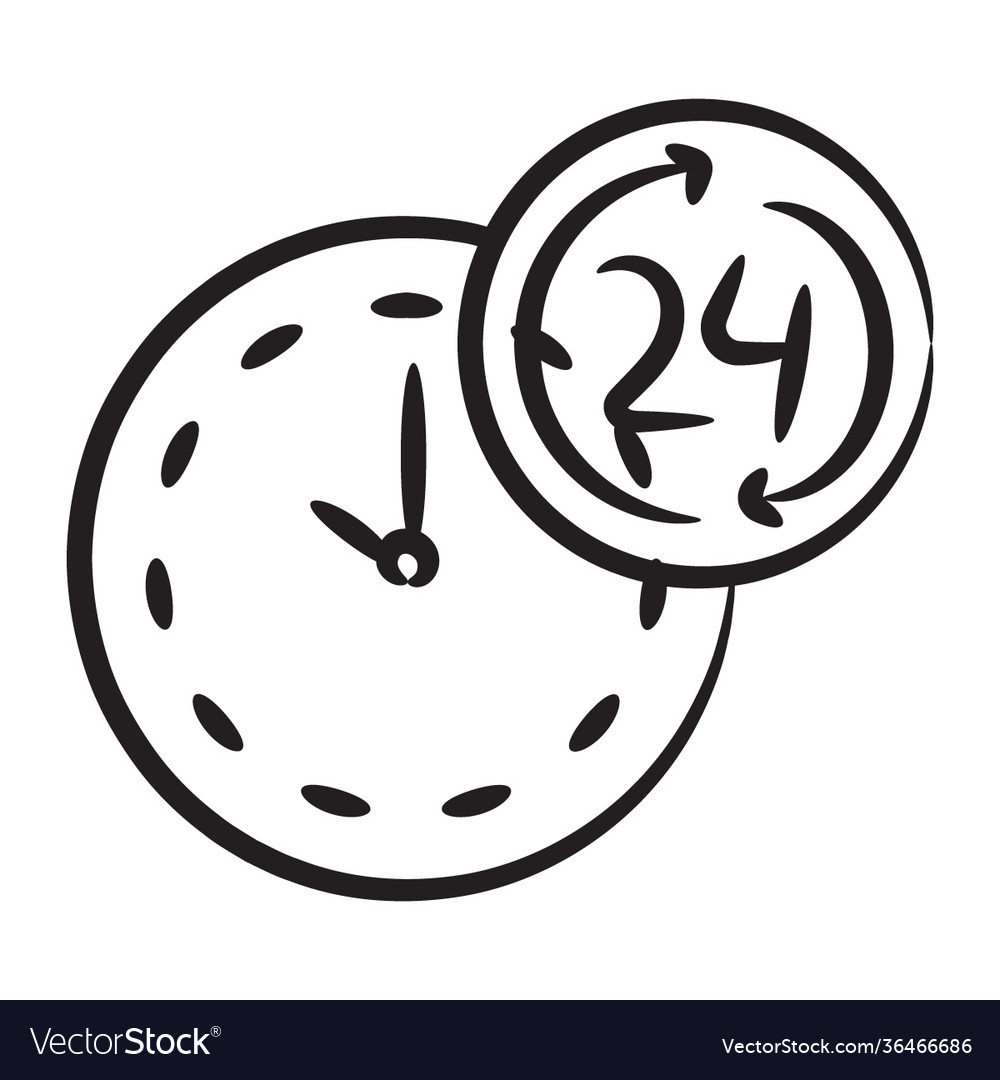 Round clock Royalty Free Vector Image - VectorStock
