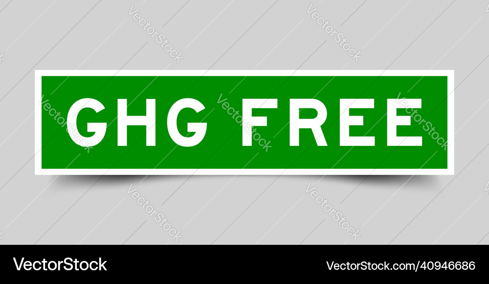 Sticker label with word ghg abbreviation Vector Image