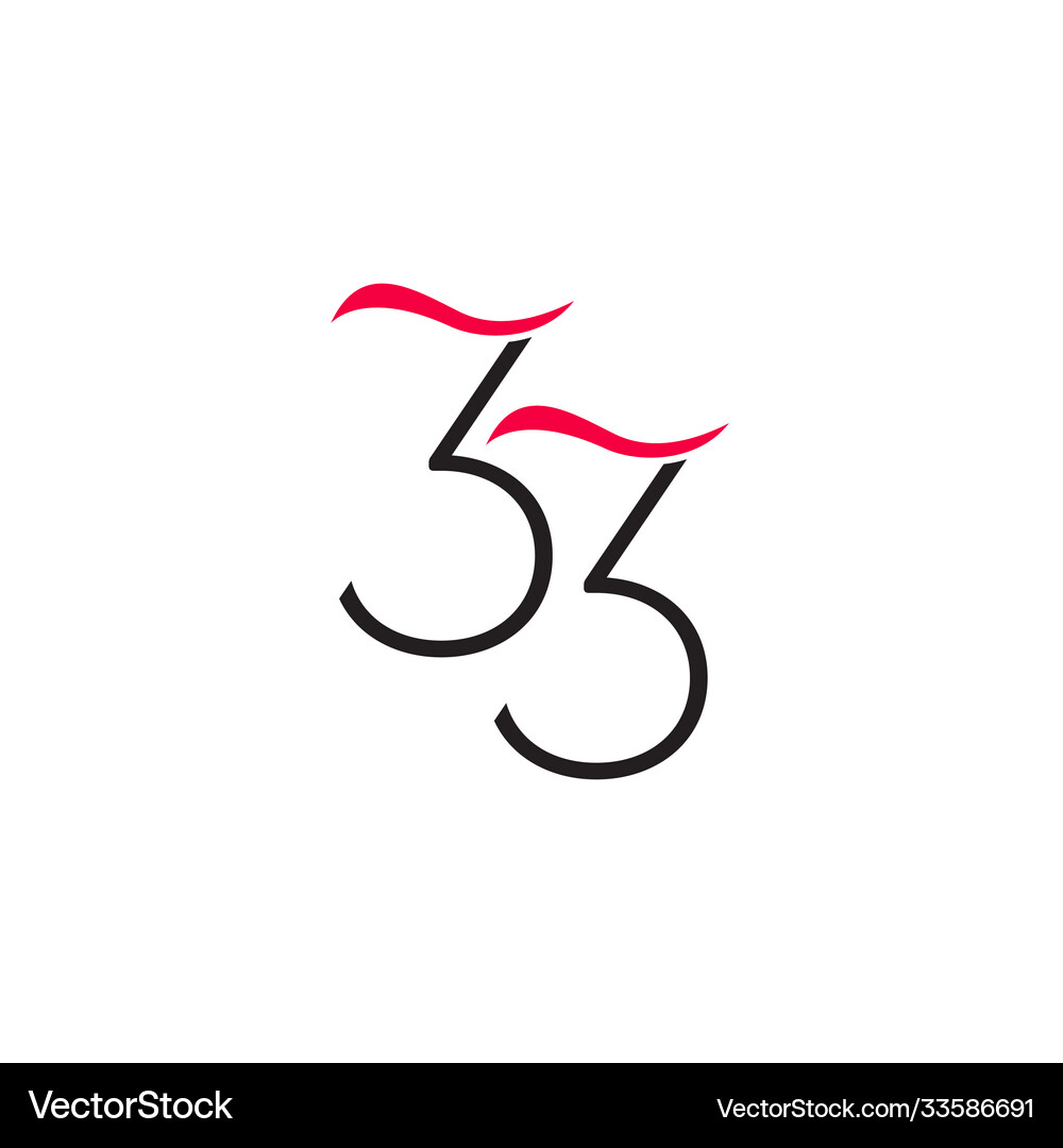 33 years anniversary celebrations template design Vector Image