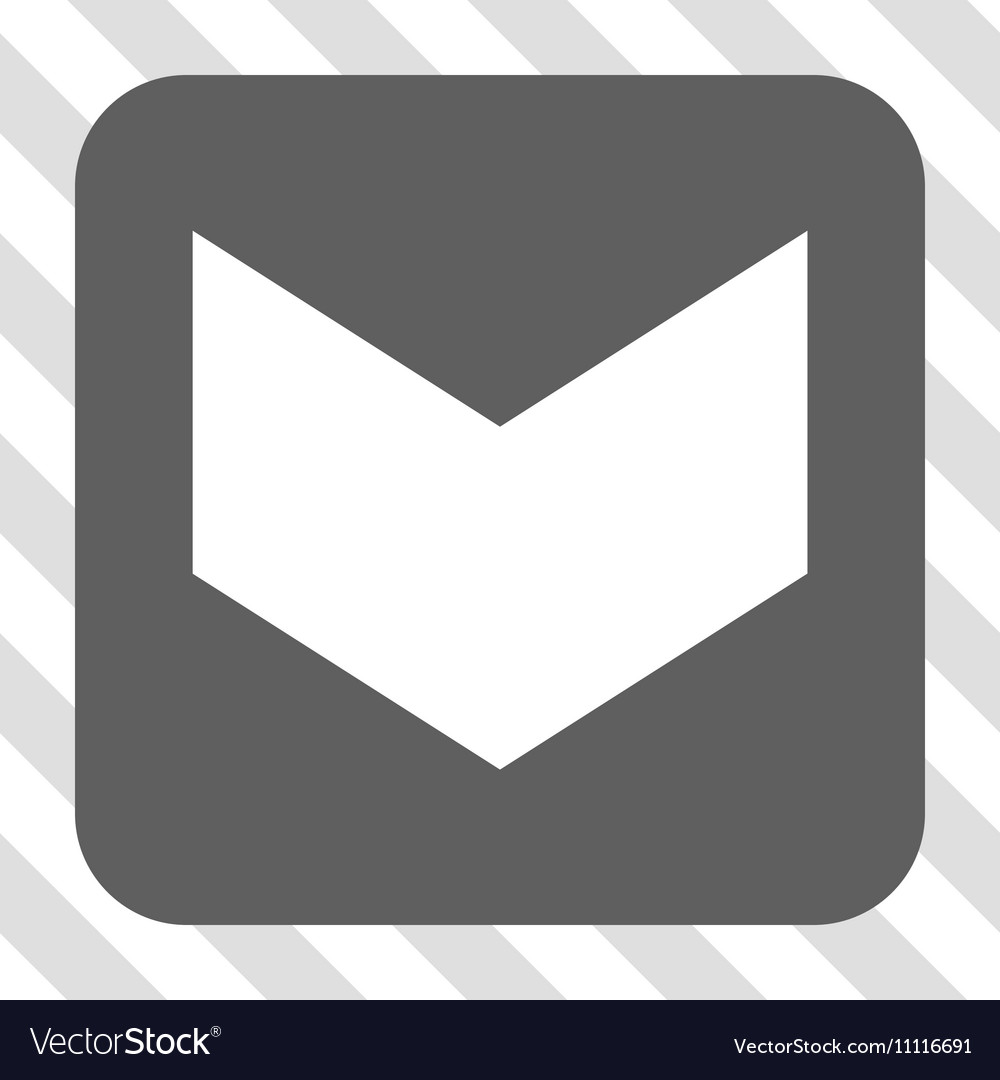 Direction down rounded square button Royalty Free Vector