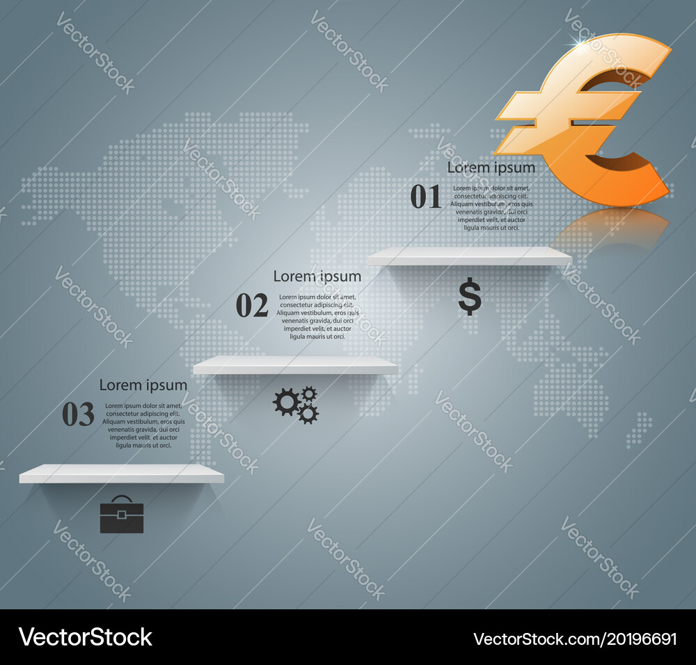 Euro icon business infographics Royalty Free Vector Image