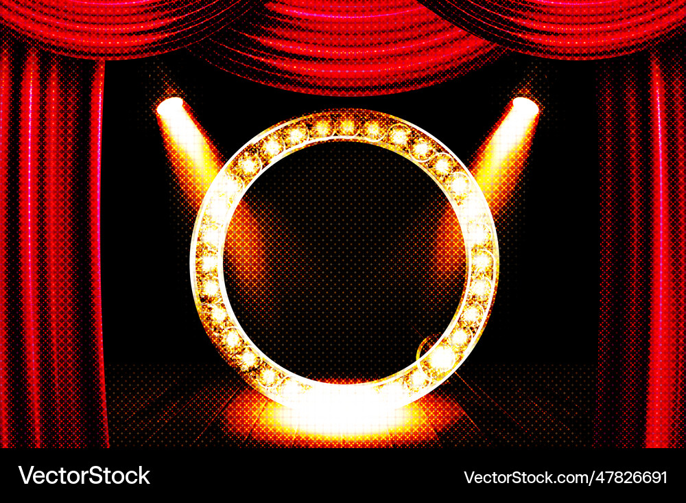 Gold frame in cinematic style Royalty Free Vector Image