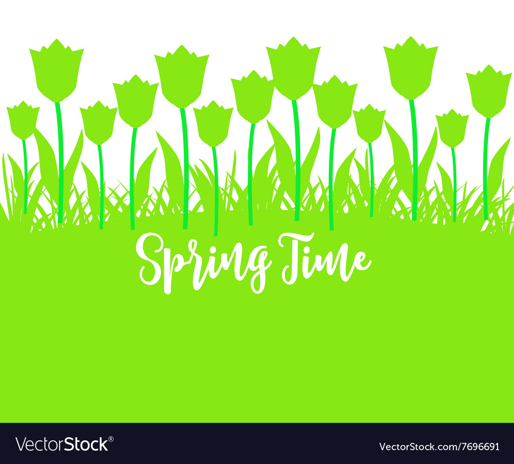 Green spring background Royalty Free Vector Image