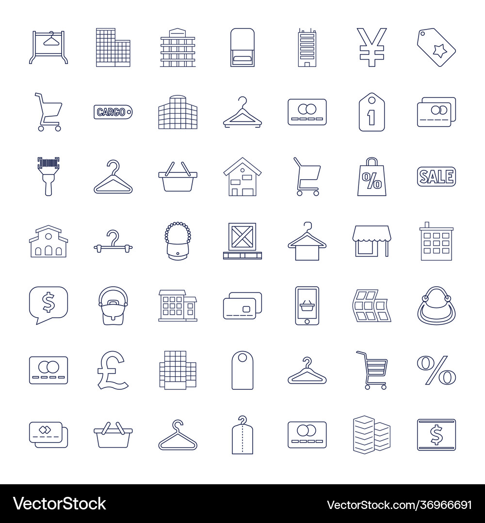 Retail Shopping Icons Royalty Free Vector Image