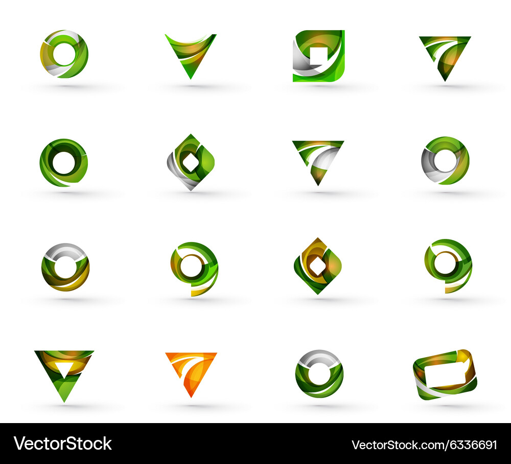 Set of various geometric icons - rectangles Vector Image
